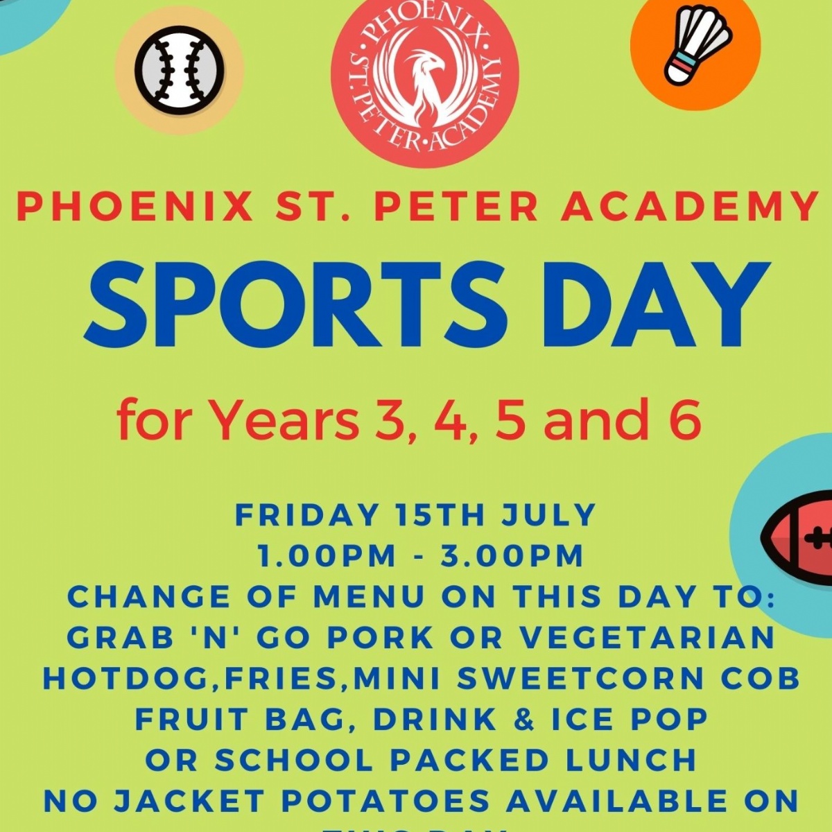Phoenix St Peter Academy - Years 3, 4, 5 & 6 Sports Day