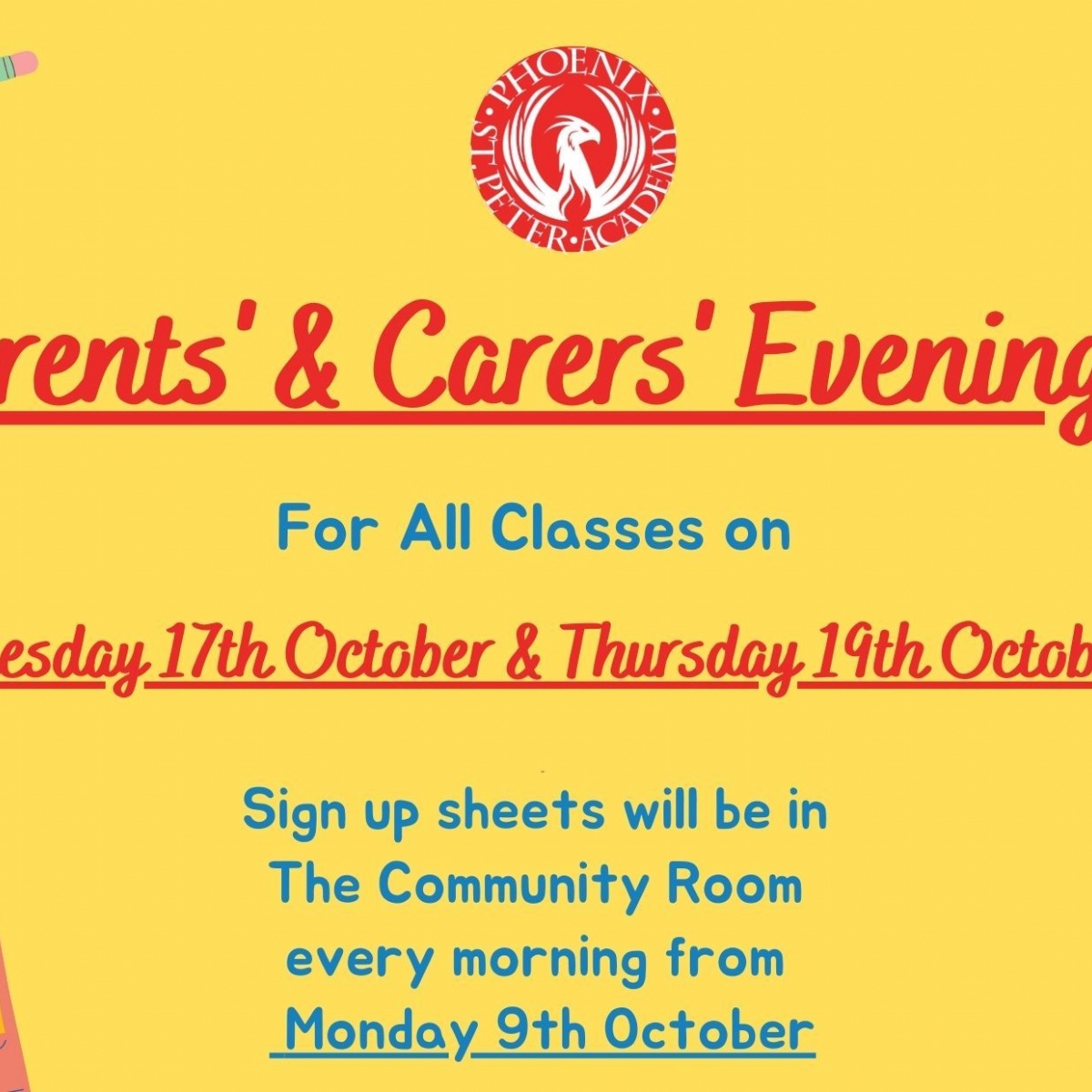 Phoenix St Peter Academy - Parent's Evenings