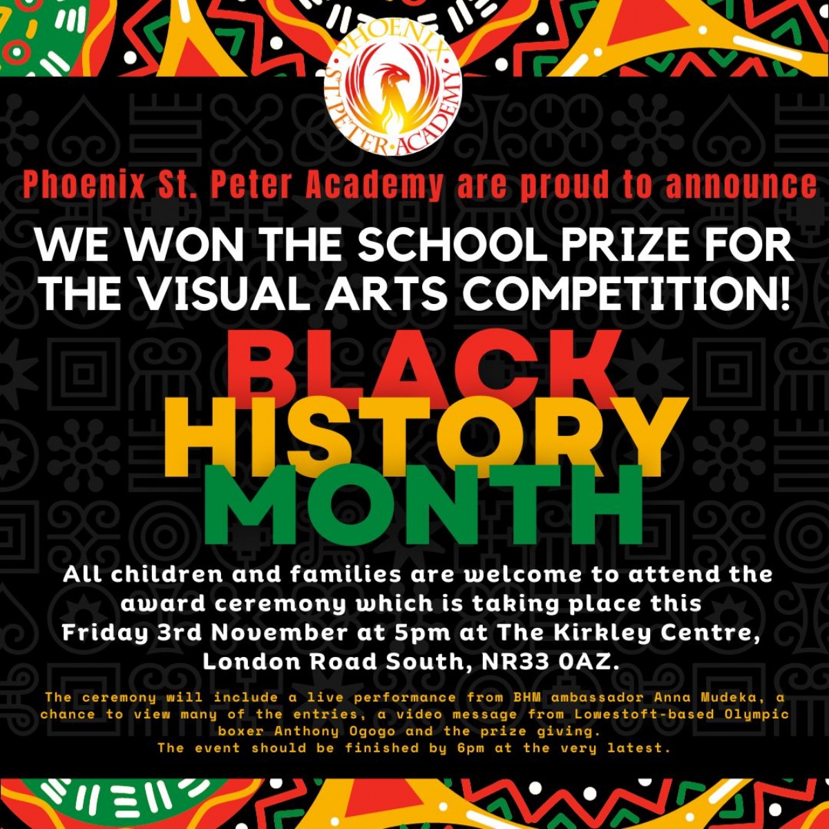 Phoenix St Peter Academy - Winners of Black History Visual Arts Competition