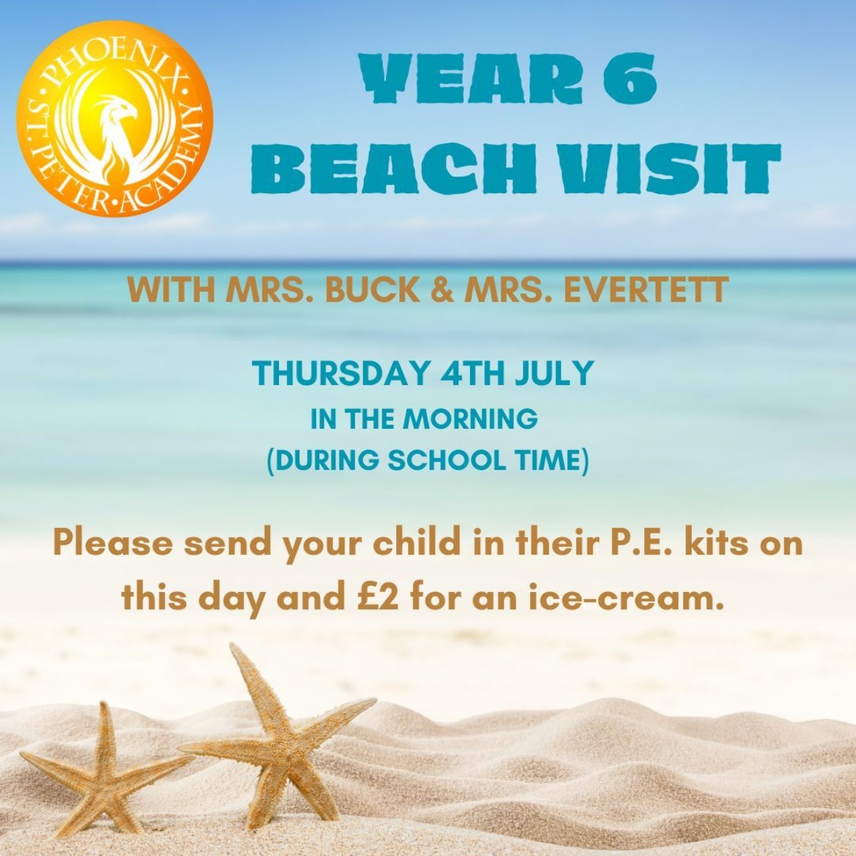 Phoenix St Peter Academy - Year 6 Beach Visit