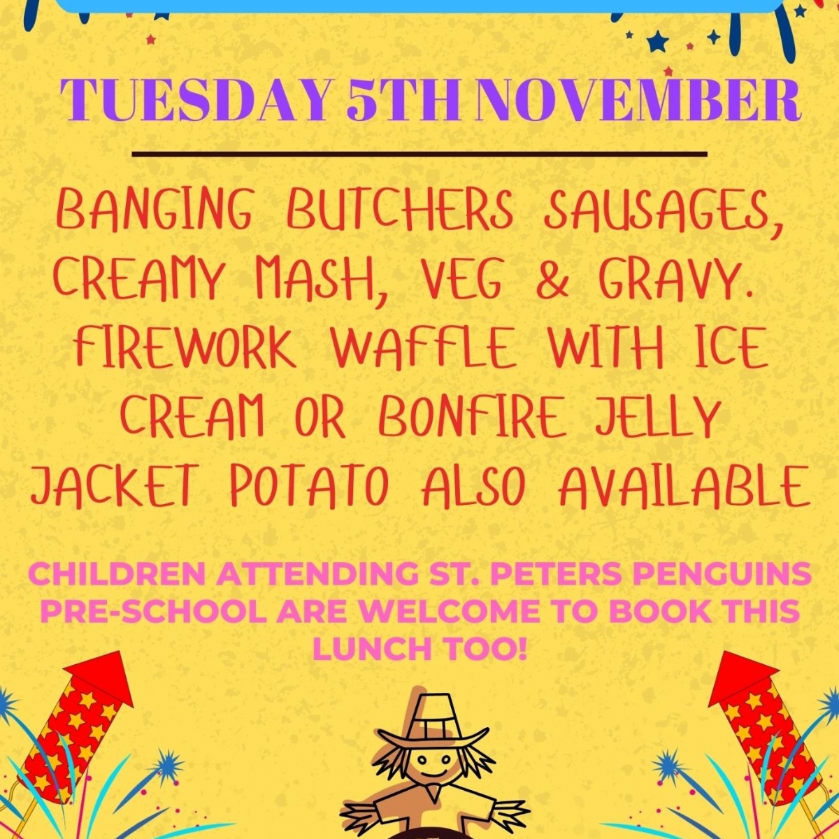 Phoenix St Peter Academy - Guy Fawkes Lunch
