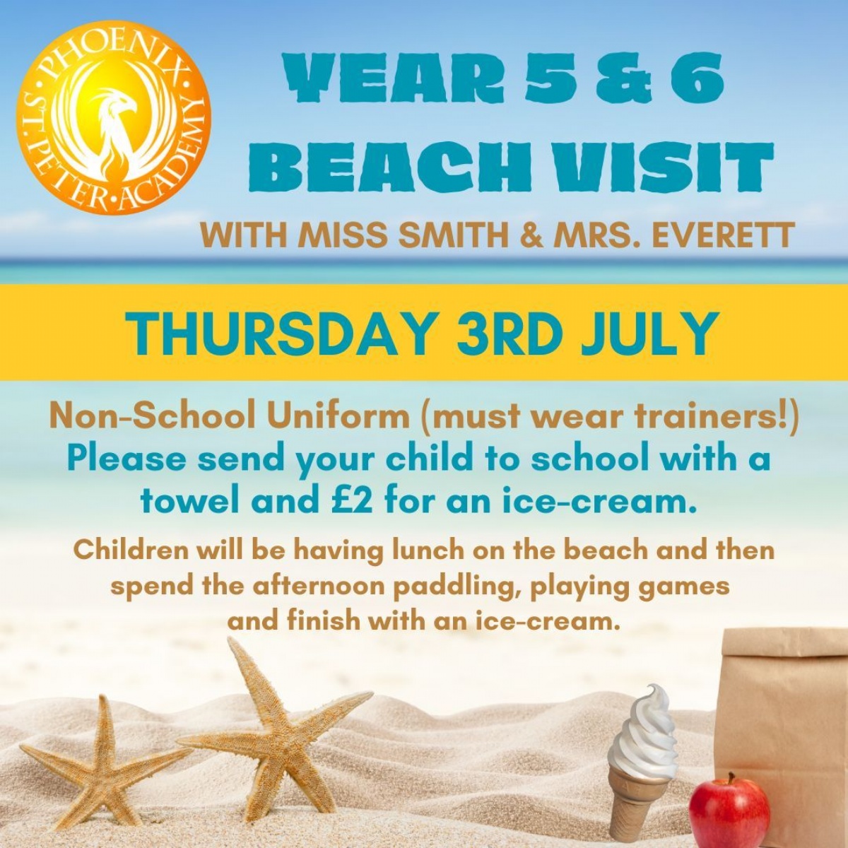 Phoenix St Peter Academy - Year 5 and 6 Beach Visit