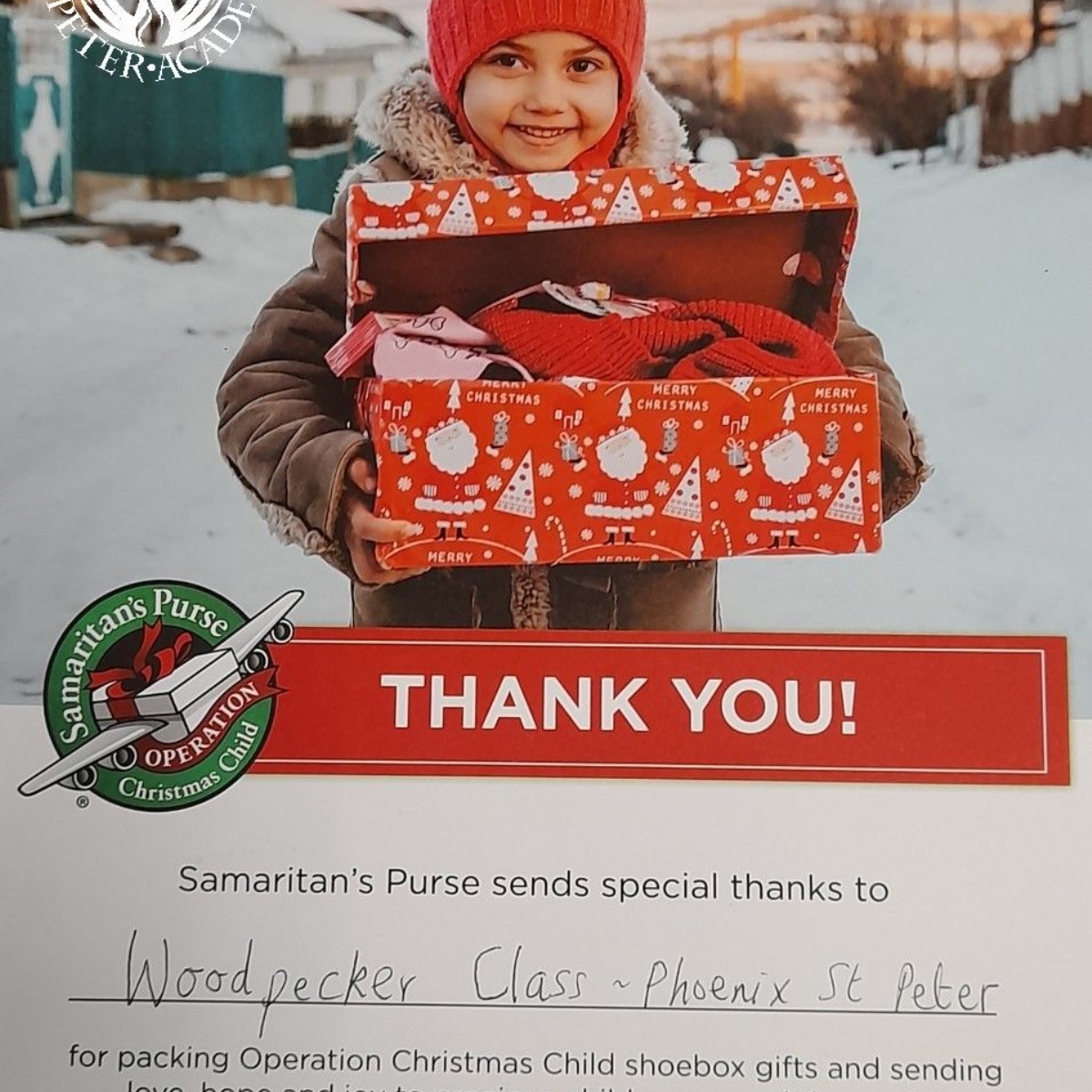 Phoenix St Peter Academy - Woodpecker Class supports 'Operation ...